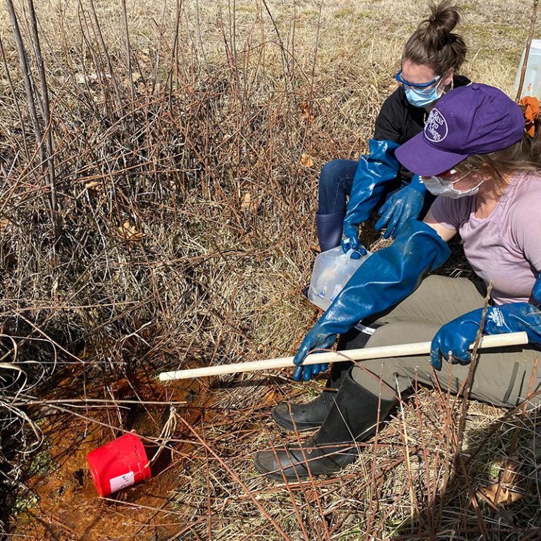 Undergraduate presents research around health of streams impacted by mining