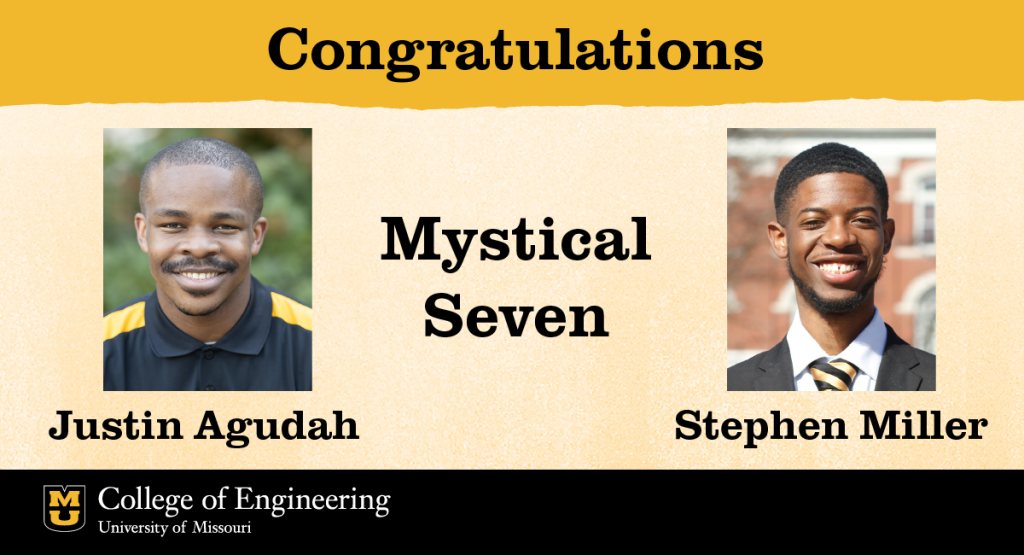 Two Mizzou Engineers ‘Tapped’ for Mystical Seven Honor Society